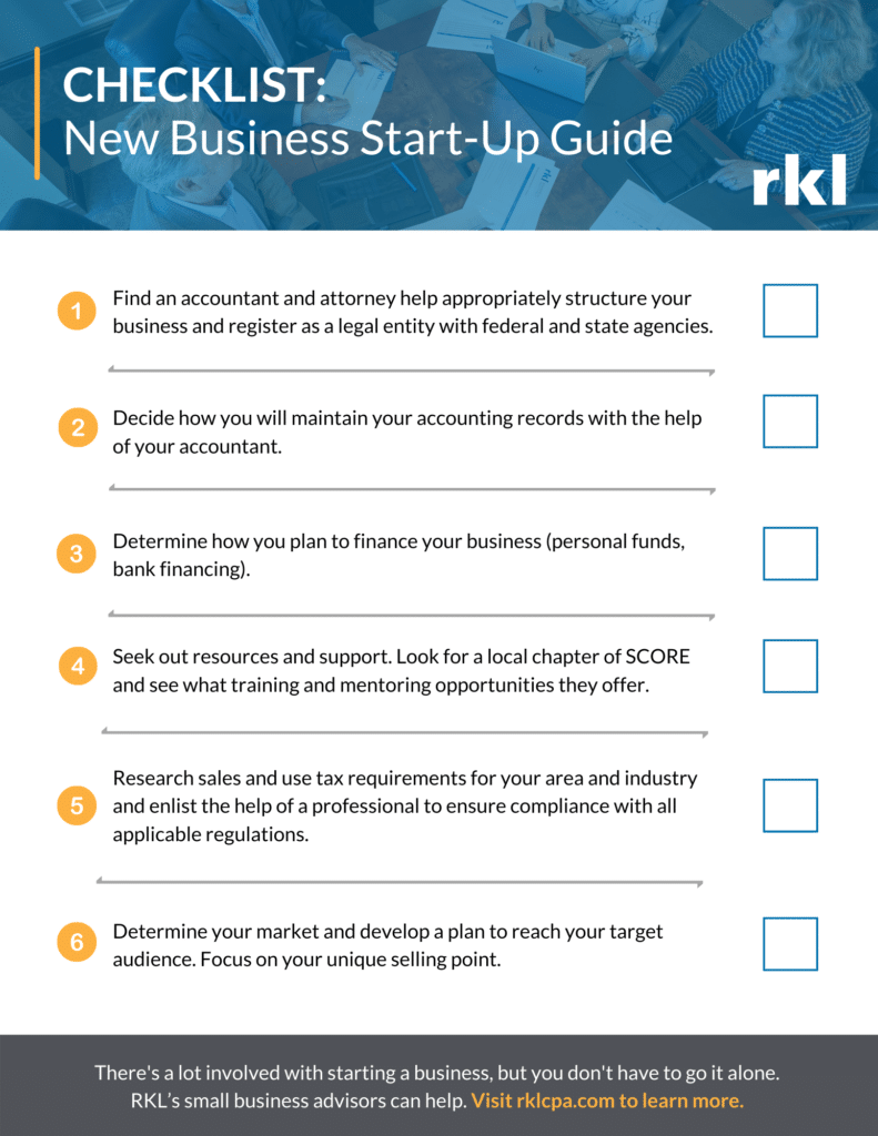 New Business Start-Up Guide | RKL LLP