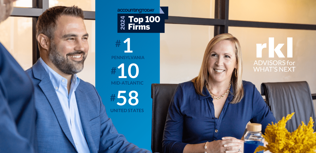 RKL Again Recognized as Pennsylvania’s Leading Accounting Firm - RKL LLP